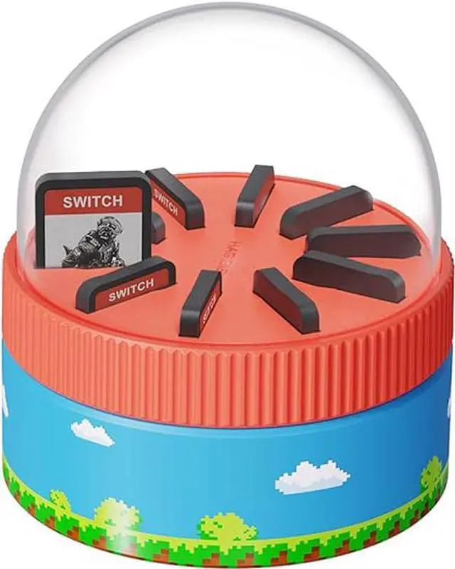 Game Storage Case for Nintendo Switch PS Vita Rotating Game Card Case with 10 Card Slots Magnetic Draw Card Portable Switch Game Cartridge Holder