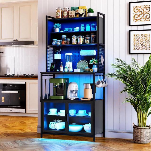 Black kitchen bakers rack store