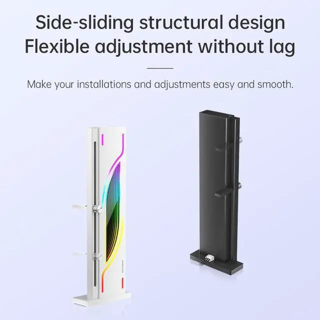 GPU Bracket, ARGB Graphics Card Magnetic Base Sliding Adjustable GPU ...