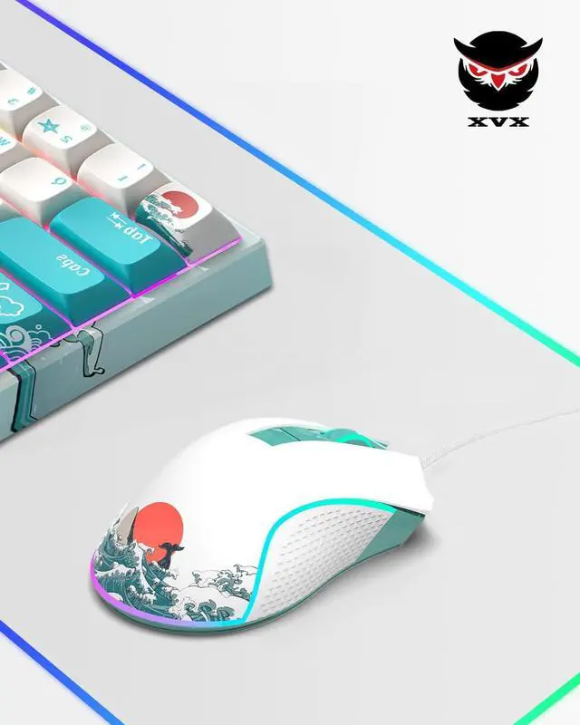 XVX G705 Wired Gaming Mouse, RGB Backlit PC Gaming Mouse with ...