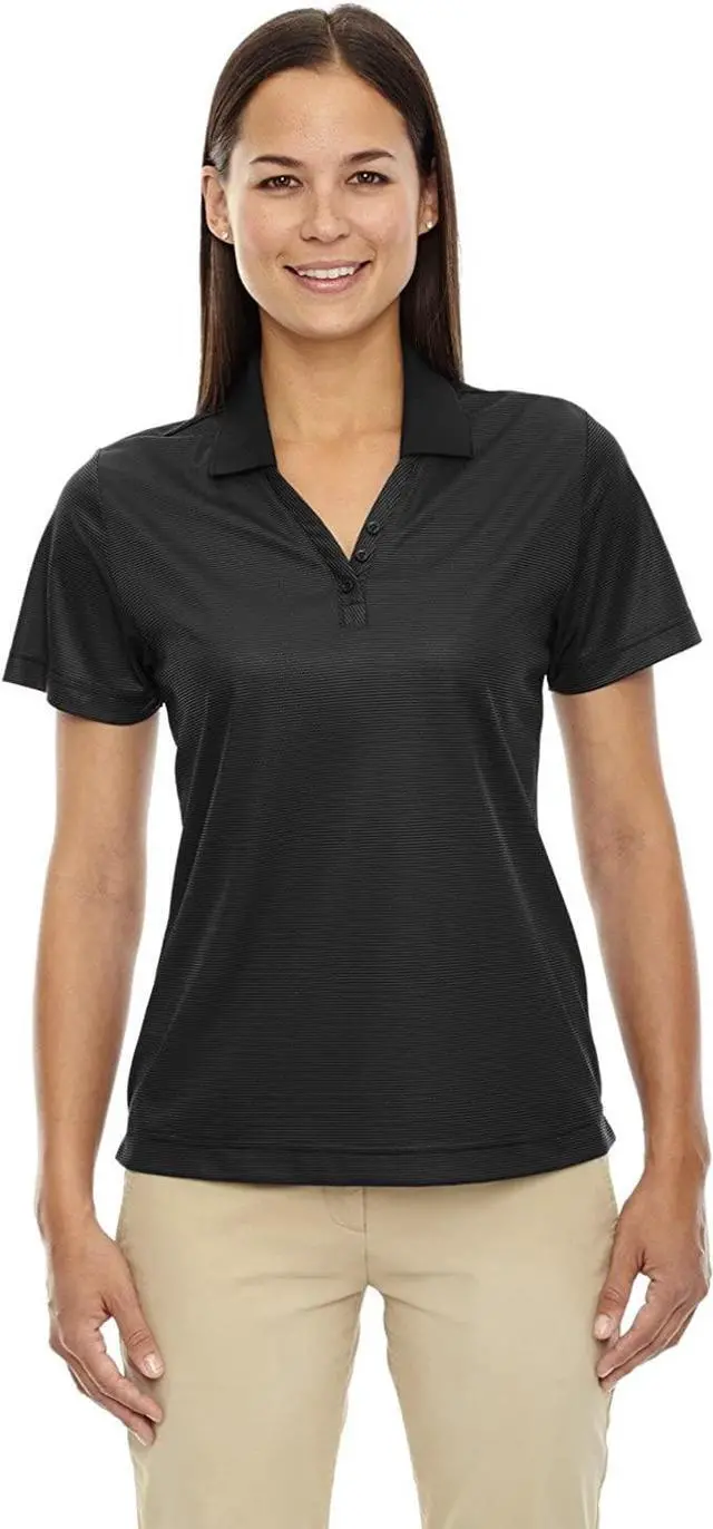 Extreme Eperformance Ladies Launch Striped Polo Shirt 75115 Black L ...