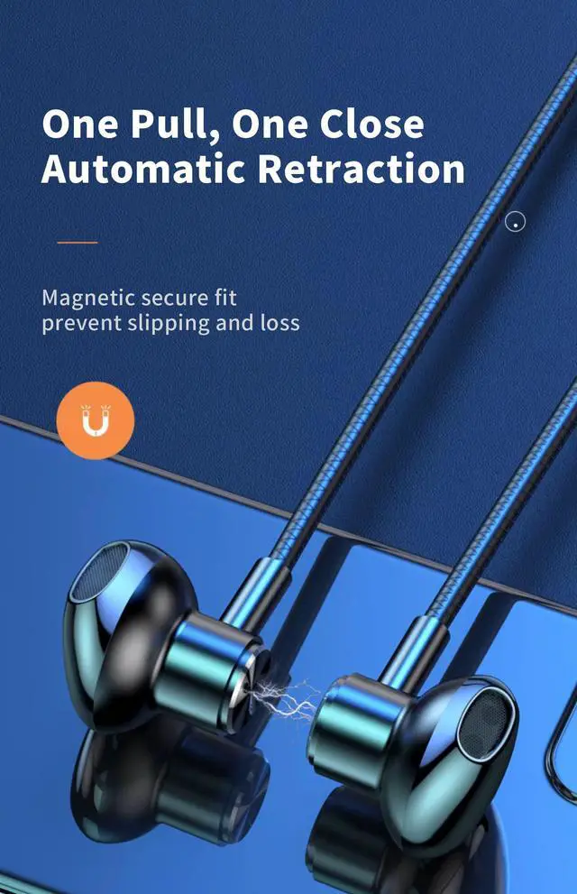 Mega Casa Wireless Earbuds Behind the Neck Bluetooth Headphones with ...