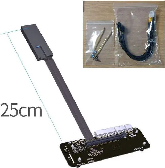 ADT-LINK M.2 Key M NVMe External Graphics Card Stand Bracket with PCIe3 ...