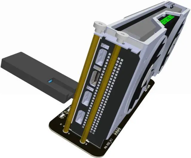 ADT-LINK M.2 Key M NVMe External Graphics Card Stand Bracket with PCIe3 ...