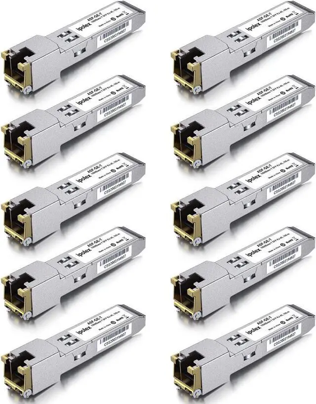 ipolex 1.25G SFP Copper Transceiver, 1000Base-T SFP to RJ45 SFP Module, Up to 100m,Gigabit SFP ...