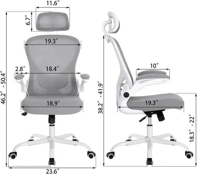 Misolant Desk Chair, Ergonomic Mesh Chair, Office Chair, Office Chair ...