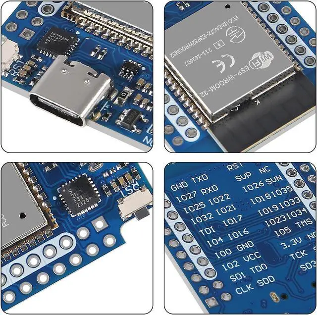 AITRIP 5PCS Type C D1 Mini ESP32 ESP-WROOM-32 CP2104 WLAN WiFi+Bluetooth Internet of Things IoT ...