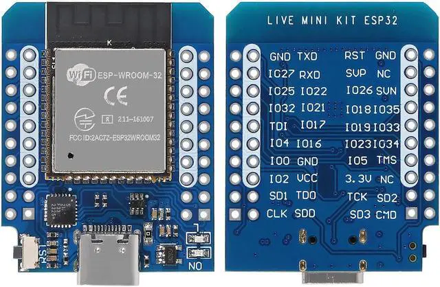 AITRIP 5PCS Type C D1 Mini ESP32 ESP-WROOM-32 CP2104 WLAN WiFi+Bluetooth Internet of Things IoT ...