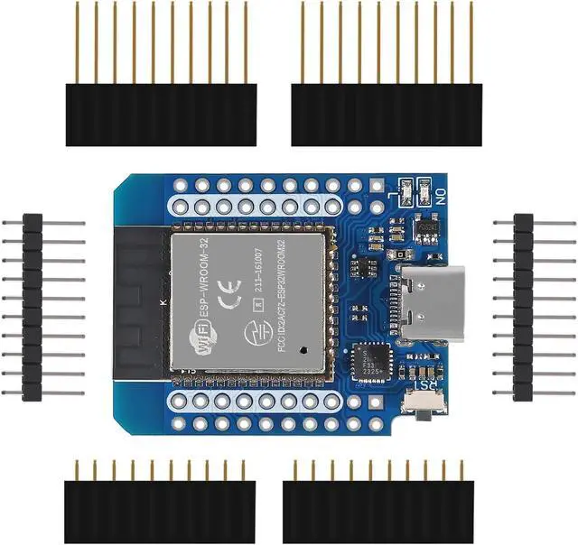 AITRIP 5PCS Type C D1 Mini ESP32 ESP-WROOM-32 CP2104 WLAN WiFi+Bluetooth Internet of Things IoT ...