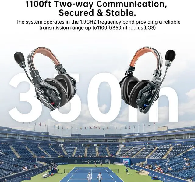 Hollyland Solidcom C1 Pro Wireless Stereo Remote Headset ENC Full ...