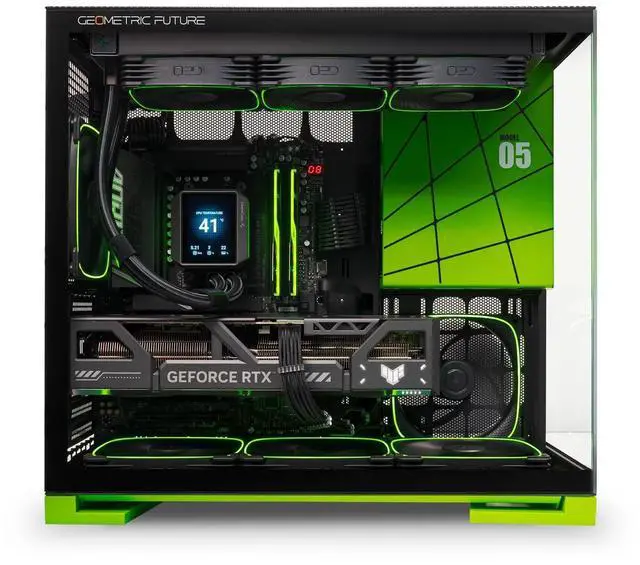 Geometric Future M5 Tempered Glass Mid Tower, E-ATX/ATX Gaming Case, 1 ...