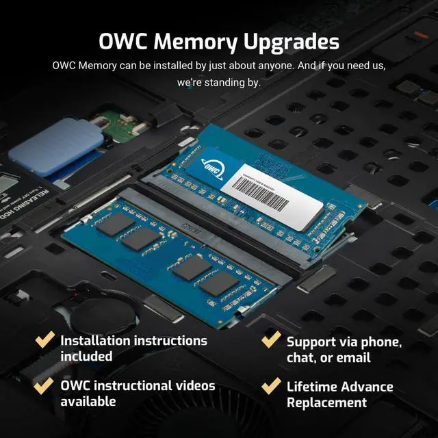 OWC 16GB DDR4 2400MHz PC4-19200 CL17 1.2V 260pin Non-ECC SODIMM Memory ...