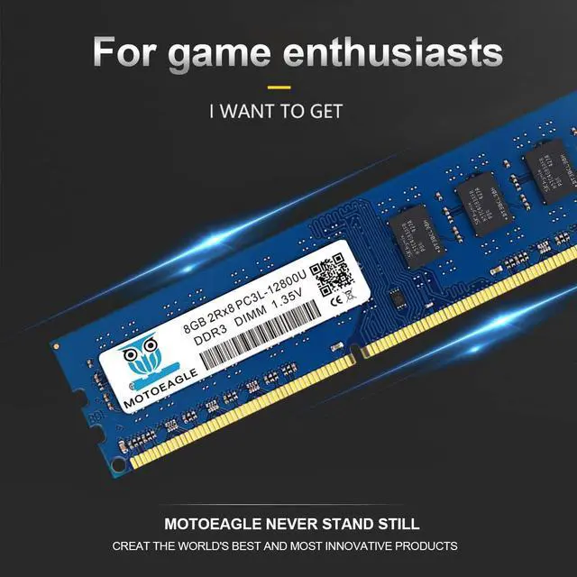 Motoeagle 16GB (2X8GB) PC3L-12800U DDR3L-1600 UDIMM RAM 2Rx8 DIMM DDR3 8GB 1600MHz PC3 12800 ...