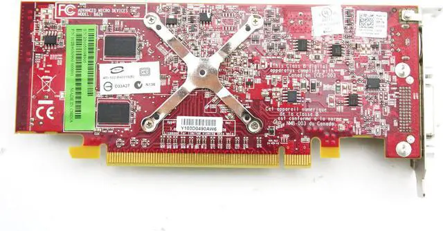 Refurbished: Dell ATI Radeon PCI-E Video Graphics Card Low Profile HD ...