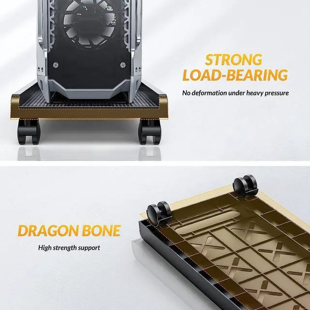 iDsonix Ventilated PC Tower Stand, Under Desk CPU Holder Mobile PC ...