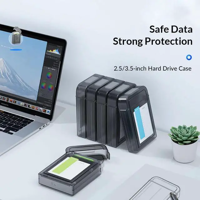 iDsonix 2.5 Inch Hard Drive Portable Carrying Case, Translucent 1 Pack ...
