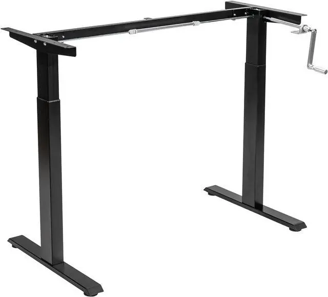 Tangkula Hand Crank Stand Up Desk Frame, Manual Height Adjustable ...
