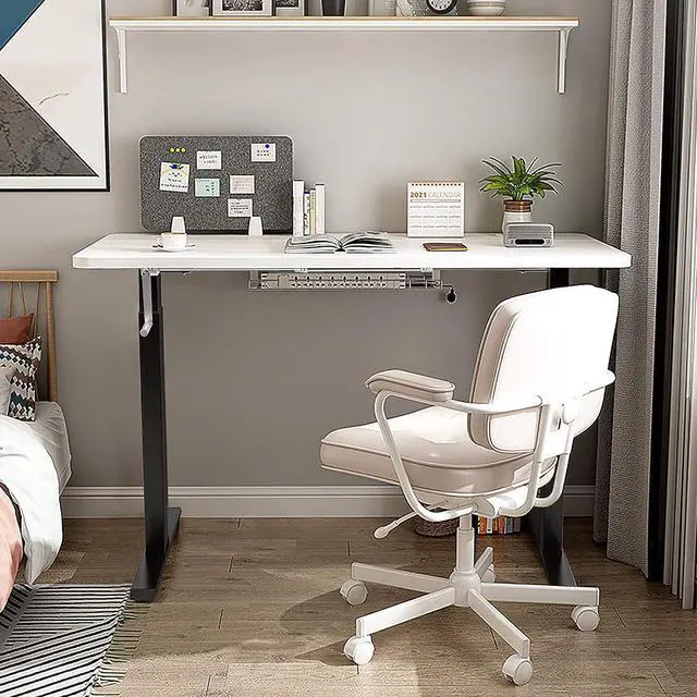 Tangkula Hand Crank Stand Up Desk Frame, Manual Height Adjustable ...