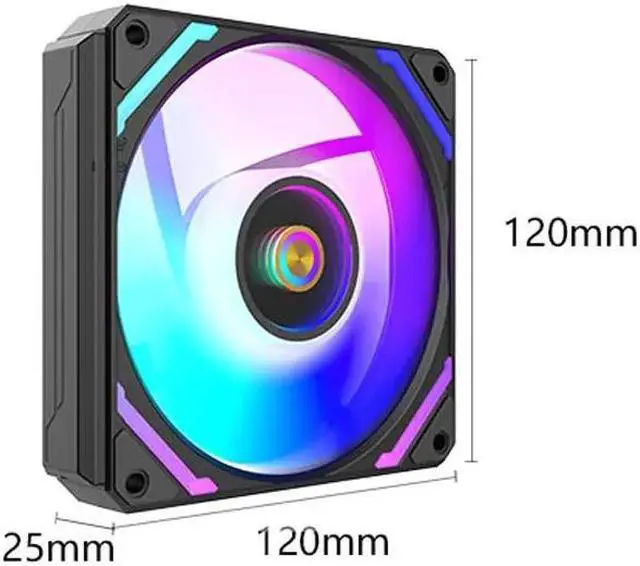 UPSIREN WF-120 ARGB PWM 3PCS Chassis fanARGB120mm/4PIN PWM/ Magic Color ...