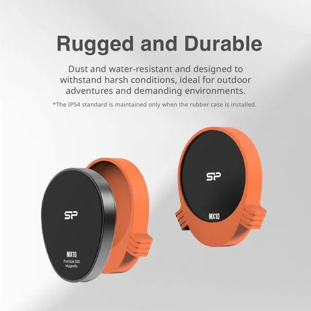 Silicon Power 1TB Built-in Magnetic Portable SSD MX10 Gen 2 USB-C ...