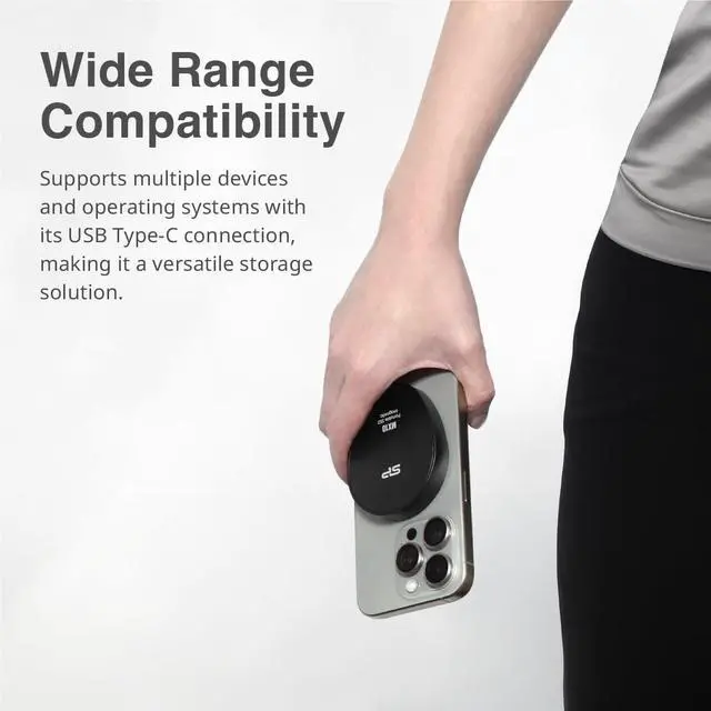 Silicon Power 1TB Built-in Magnetic Portable SSD MX10 Gen 2 USB-C ...