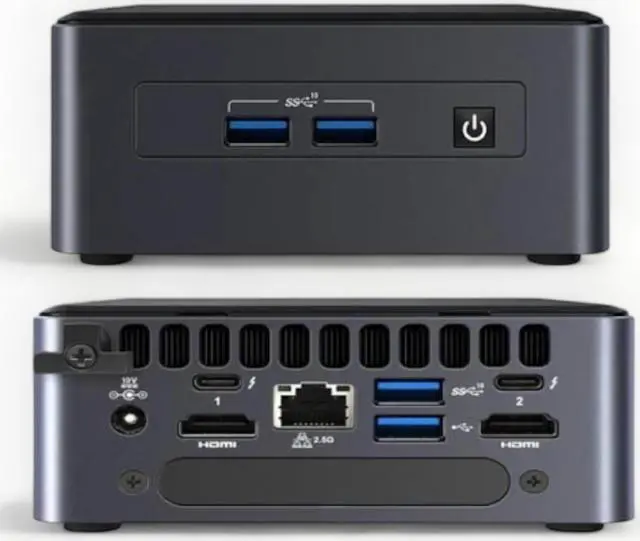 Refurbished: Intel NUC 12 Pro Mini PC Slim NUC12WSKi7 Core i7-1260P Processor Win11 Pro USB 3.2 ...