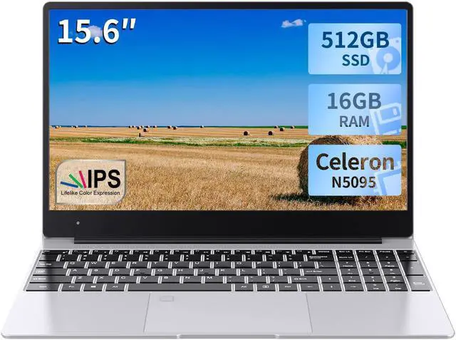 Jasminer portable laptop 15.6 Inch Intel N5095 RAM 16GB SSD 512GB DDR4 1900*1200 Display Game ...