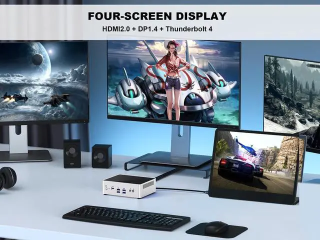 NEOSMAY MINI PC Intel 12th Gen Core i5-1240P 32GB RAM 1TB NVME SSD WiFi ...