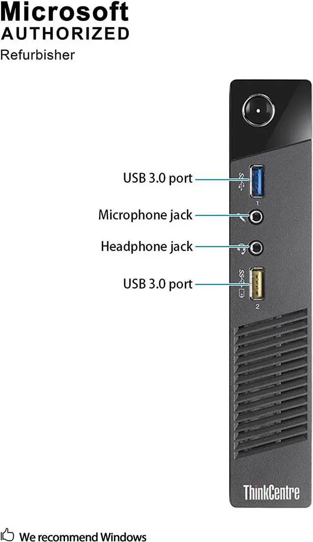 Refurbished: Lenovo Micro Desktop Computer Thinkcentre M93p Mini ...