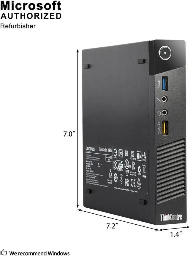 Refurbished: Lenovo Micro Desktop Computer Thinkcentre M93p Mini ...