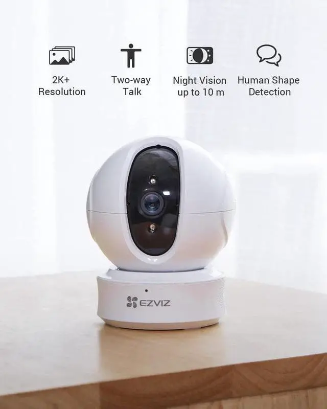 Ezviz Wireless Security Camera 2K WiFi Pan & Tilt Spotlight, Smart Home ...