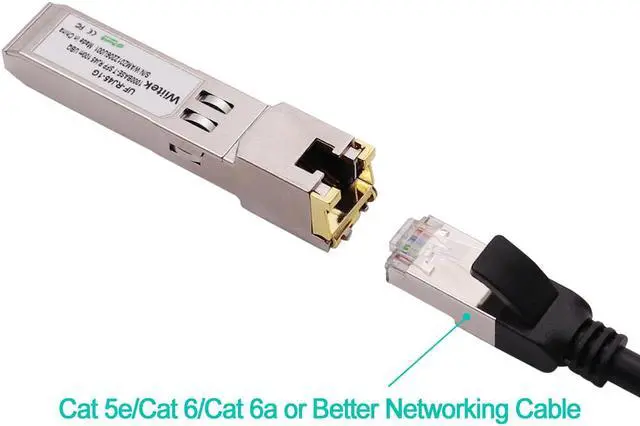 1.25G SFP-T, 10/100/1000BASE-T Gigabit Copper SFP, Wiitek SFP to RJ45 ...