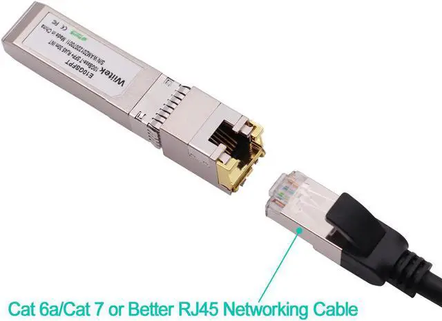 Wiitek SFP+ to RJ45 Copper Modules, 10GBase-T Transceiver Compatible ...
