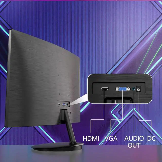 Fiodio 24C1F 24" Curved 75Hz Refresh Rate LED Monitor Full HD 1080P ...