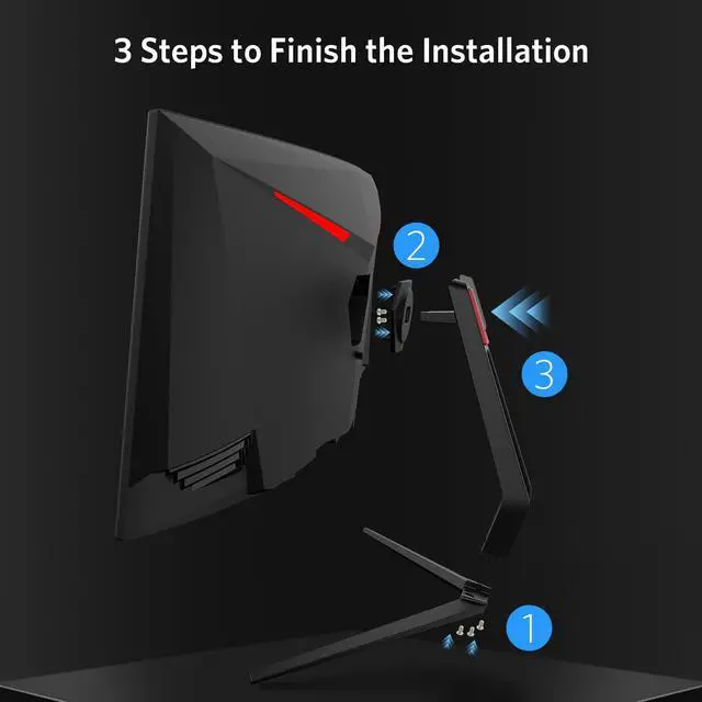 Fiodio V3L6W 35" Ultra Wide 21:9 3440×1440P QHD Curved Gaming Monitor ...