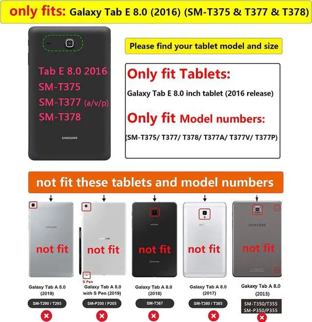 [2-Pack] Screen Protector for Samsung Galaxy Tab E 8.0 inch 2016 SM ...