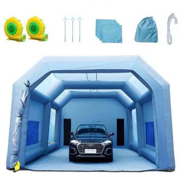 VEVOR Inflatable Paint Booth, 33x20x13ft Inflatable Spray Booth, High ...