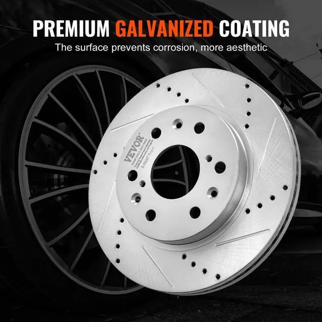 VEVOR Drilled Slotted Front Rear Brake Rotors Pads Kit for Chevy Silverado GMC - Newegg.com
