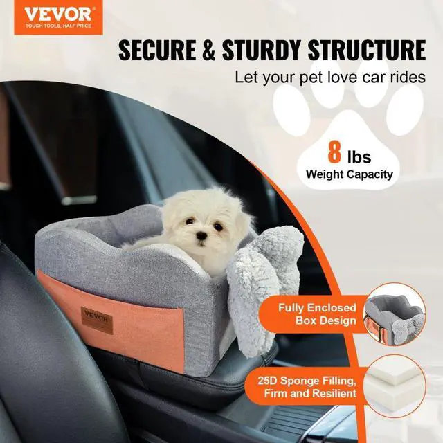 VEVOR Center Console Dog Car Seat Dog Booster Car Seat for Small Dog 8 ...