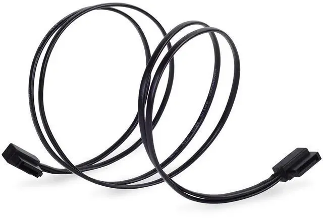Silverstone Tek 500mm Ultra Thin 6Gb/s Lateral 90-Degree SATA Cables ...