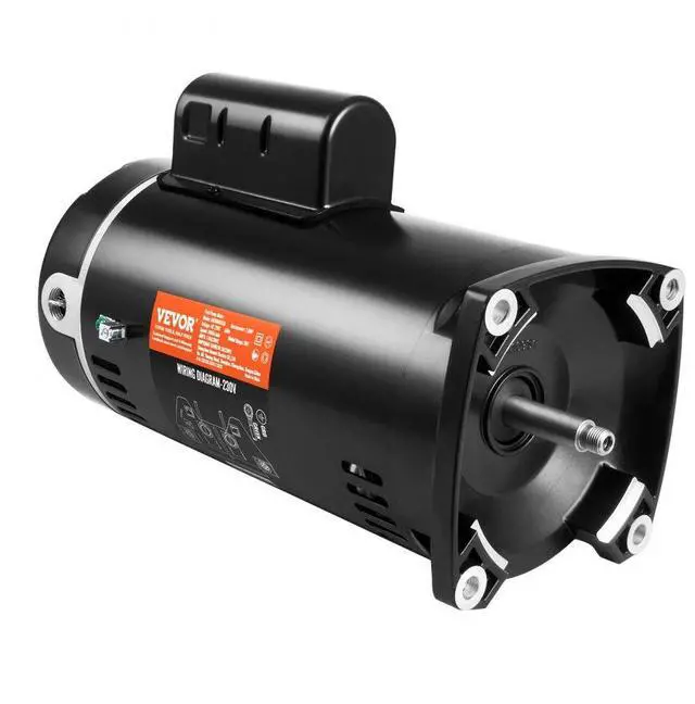 VEVOR 2 HP Pool Pump Motor, 56Y Frame, 230V (7.8 Amps) 3450 RPM, 60Hz ...