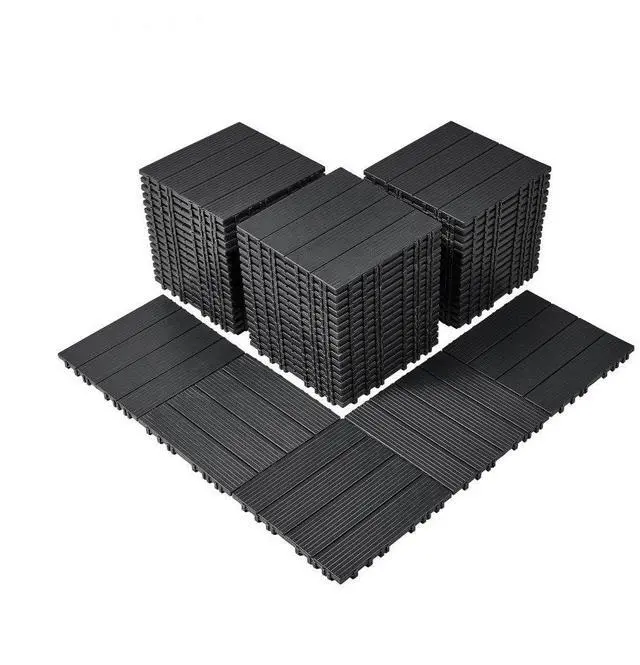 VEVOR Interlocking Deck Tiles 54 Pack 12"x12" Plastic for Porch Dark ...