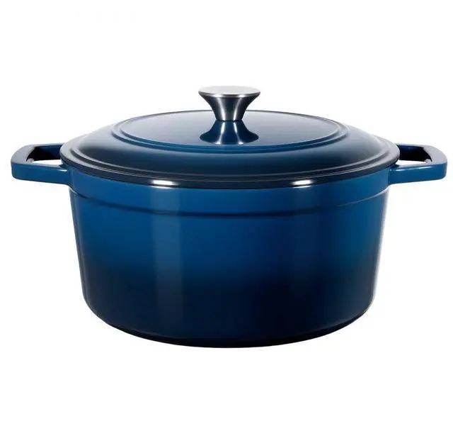 Enameled Cast Iron Dutch Oven Heavy-Duty Cookware with Lid Handles 6 Qt ...