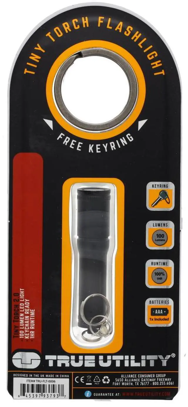 Tiny Torch 100 Lumen Keyring Flashlight - Newegg.com
