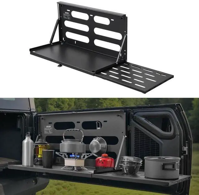 VEVOR Tailgate Table, for 2007-2024 Jeep Wrangler JK, 88 lbs Capacity ...