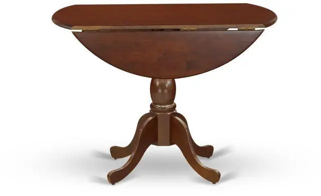 East West Furniture East West Furniture DMT-MAH-TP Round Table Mahogany ...
