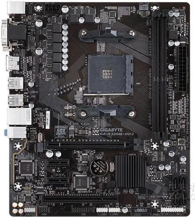 Refurbished: GIGABYTE A320M-HD2 Socket AM4 AMD A320 DDR4 32GB Micro ATX ...