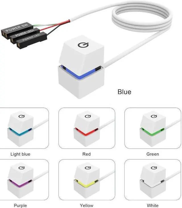 Desktop Computer Power Switch Power Supply Control Adapter Cable , 7 ...