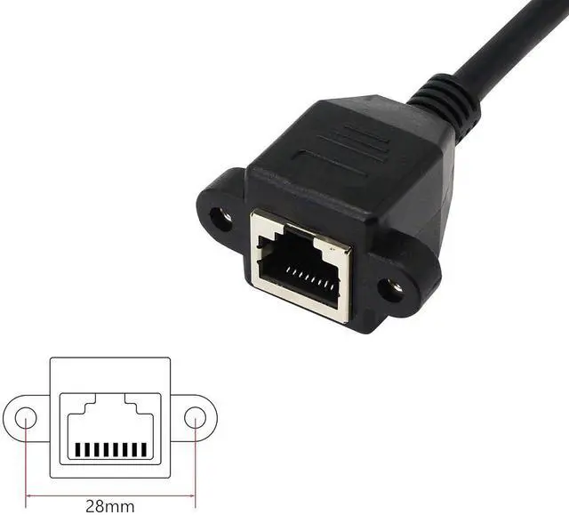 RJ45 Ethernet Adapter Cable 90 Degree Downward Male to Famale Ethernet ...
