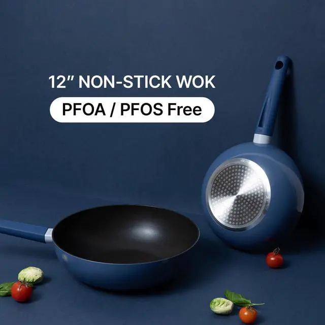Dr.HOWS Allday Nonstick Wok Pan 12 Inch Stir-Fri Pan with Bakelite ...